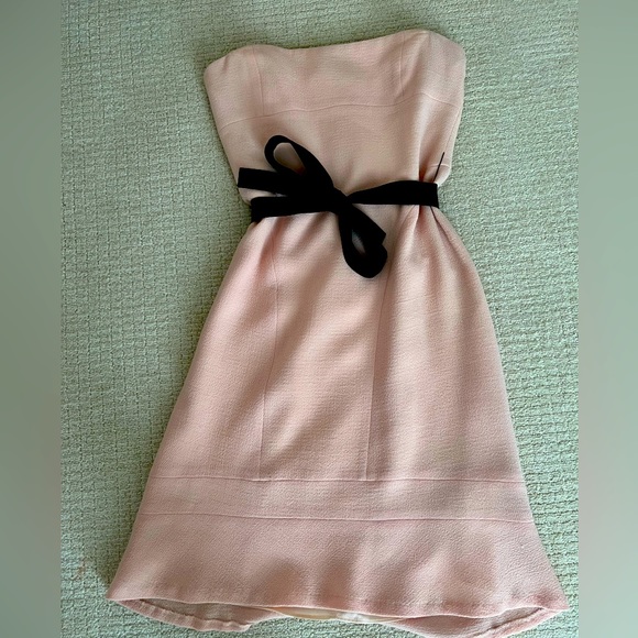 Lida Baday | Dresses | Euc Lida Baday Light Pink Crepe Strapless Dress ...